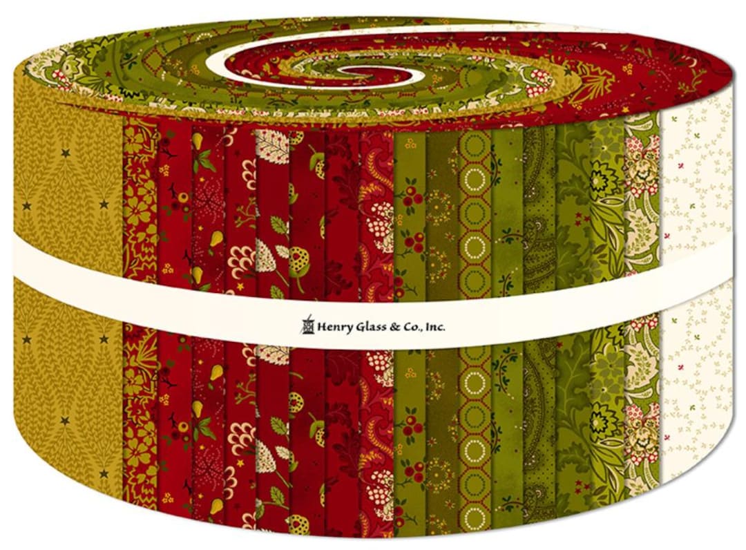 Baubles & Balsam Fabric Jelly Roll Bundle of Quilt Cotton Sewing ...