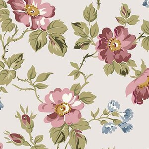 Riley Blake Fabric Midnight Garden Putty Floral Quilt Cotton Material ...
