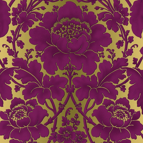 Purple Damask Upholstery Fabric - Etsy