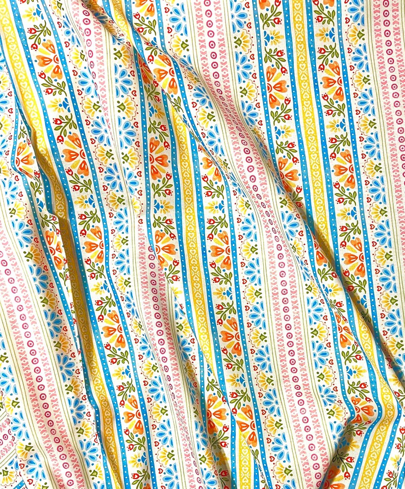 Fiesta Fabric Party Stripe Quilt Cotton White Sewing Material by the ...