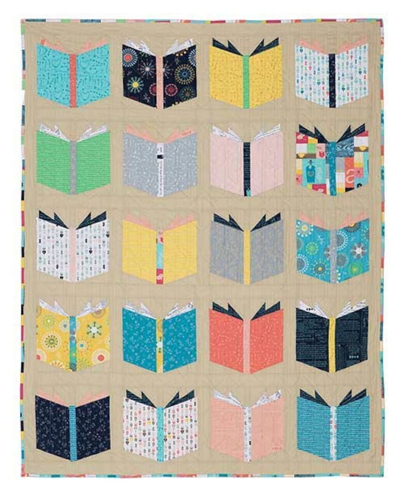 Book Nerd Quilt Pattern by Angela Pingel Designs Not a PDF | Etsy