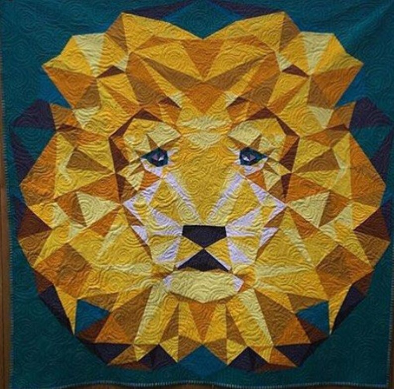Lion Abstractions Quilt Pattern Jungle Abstraction by Violet Craft ...