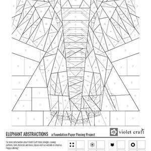 Elephant Jungle Abstractions Quilt Pattern Collection by Violet Craft ...