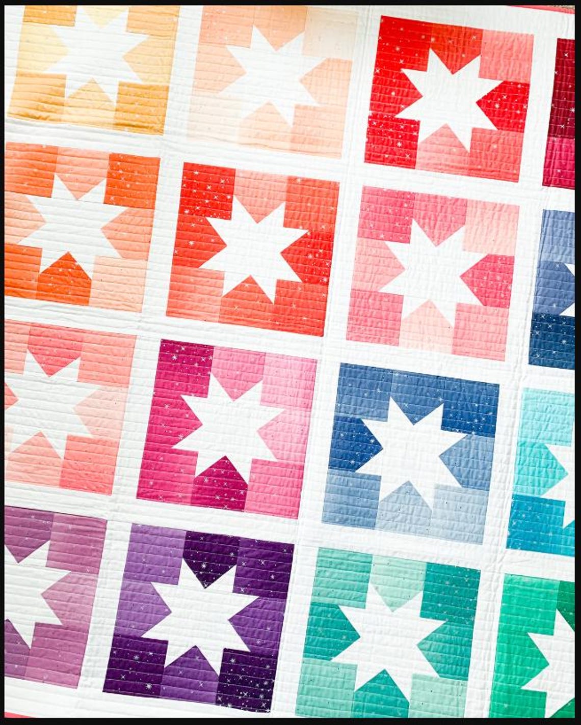 Joyful Stars Quilt Pattern by Fran Gulick for Cotton and Joy, Printed ...