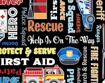 Ambulance Fabric First Responders Vechicles Grey by Littlearrowdesign ...