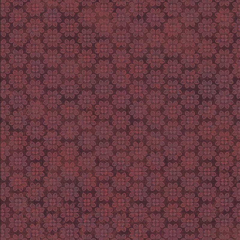 Maroon Flowers Fabric - Etsy