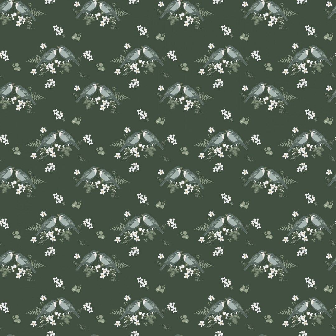 Gingham Fields Fabric Birds Forest by My Minds Eye Riley Blake Designs ...