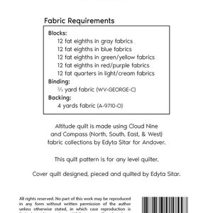 Altitude Quilt Pattern by Edyta Sitar Laundry Basket Quilts, Printed ...