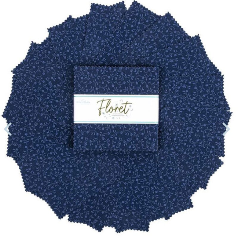 Navy Blue Charm Pack Fabric - Etsy