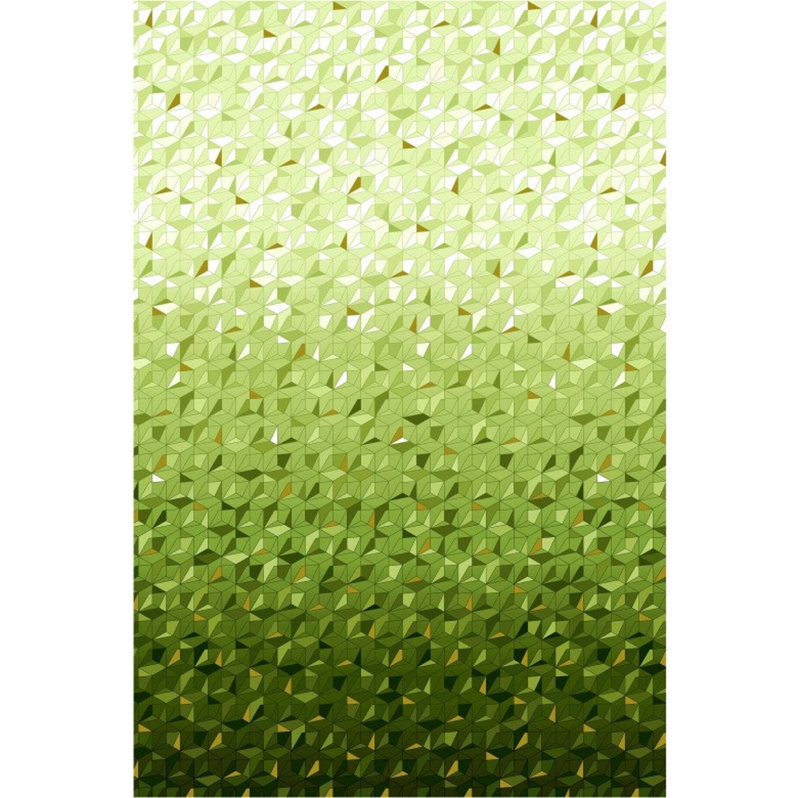 Green Ombre Fabric With Gold Metallic Accents Evergreen - Etsy