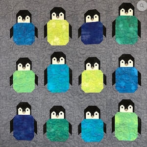Penguin Party Quilt Pattern by Elizabeth Hartman - Etsy