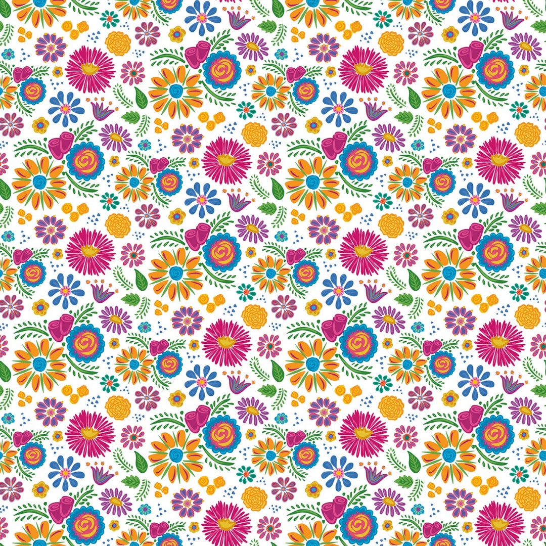 Eleanor Fabric White Floral Quilt Cotton Sewing Material, Listed by the ...