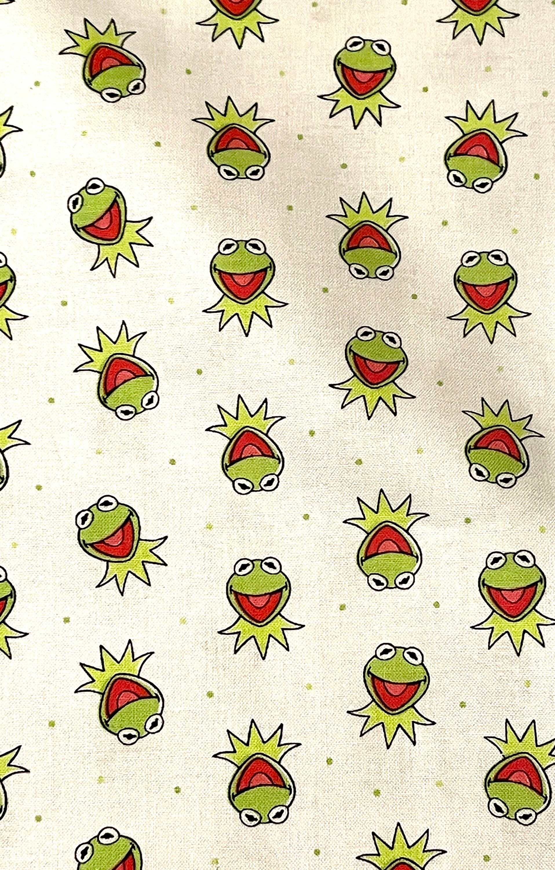 Kermit Fabric Disney the Muppets Kermit the Frog on White From - Etsy UK