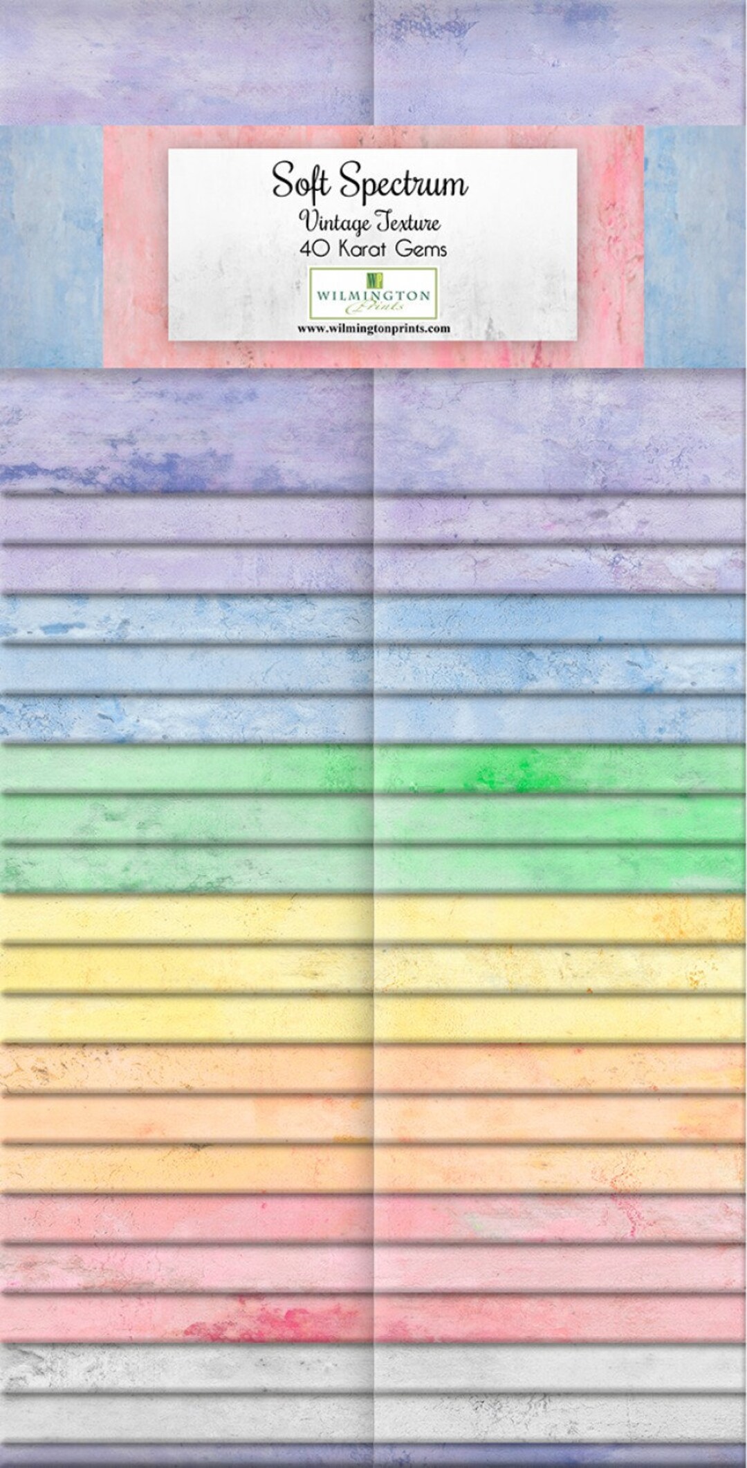 Essential Gems Jelly Roll Fabric Soft Spectrum 40 Karat Quilt Cotton Sewing Material, Forty 2.5 ...