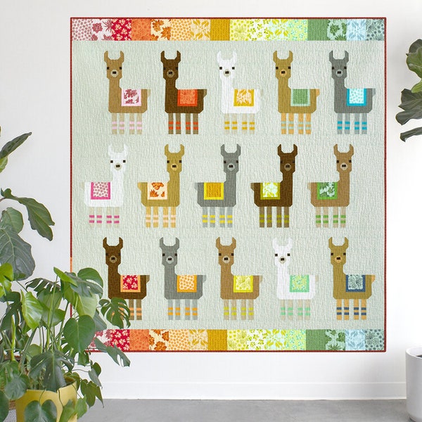 Llama Quilt Pattern - Etsy