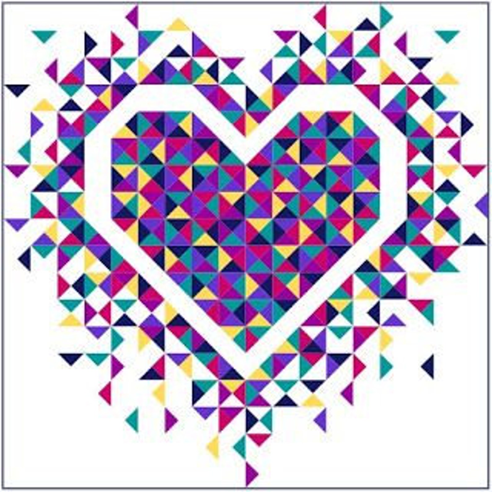 Exploding Heart Quilt Pattern by Slice of Pi Quilts, Paper Pattern ...