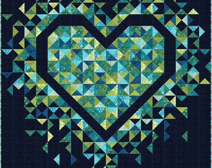 Exploding Heart Quilt Pattern by Slice of Pi Quilts, Paper Pattern ...