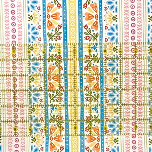 Fiesta Fabric Party Stripe Quilt Cotton White Sewing Material by the ...