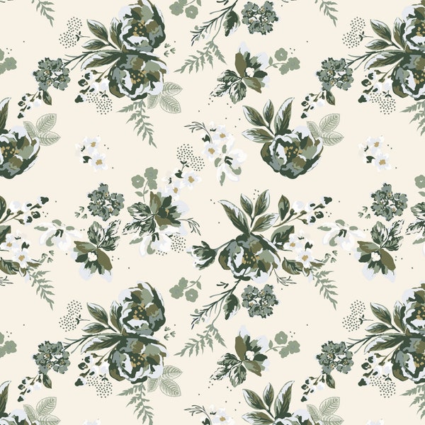 Green Fields Fabric - Etsy
