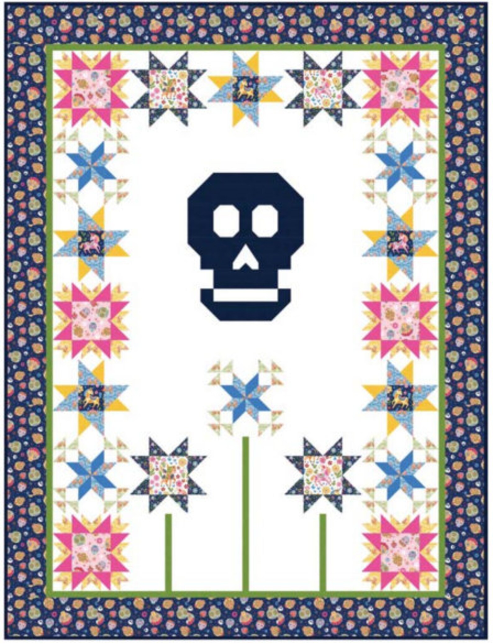 Fiesta Fabric Blue Bird Tiles Quilt Cotton Sewing Material, Listed by ...