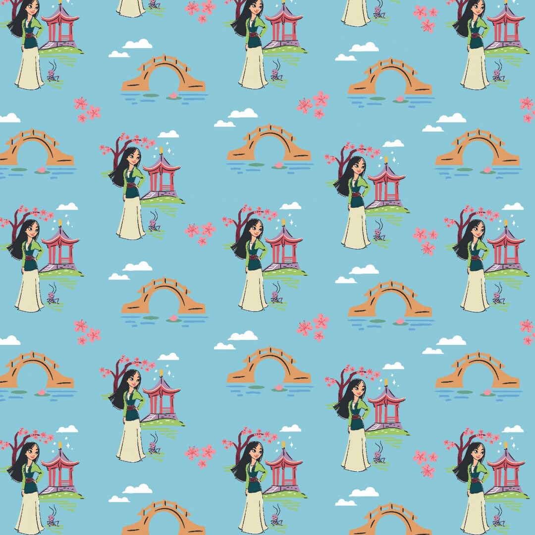 Heart of a Princess Fabric Mulan Quilt Cotton Sewing Material, Listed ...