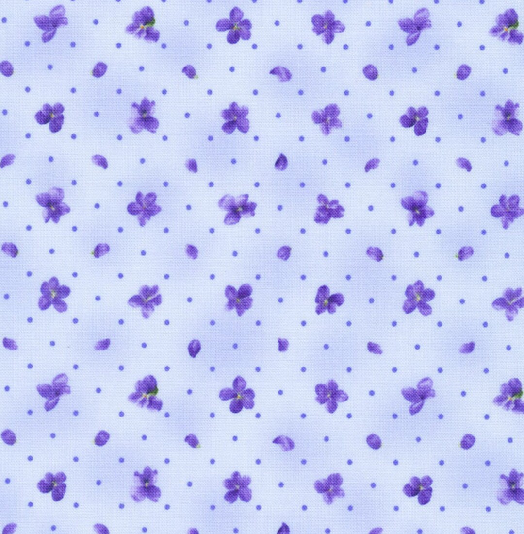 Flowerhouse Fabric Viola Lavender Violas Quilt Cotton Floral Sewing ...
