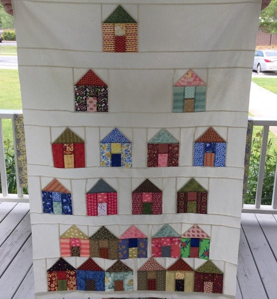 Village Quilt Pattern Jumble A Charm Pack Mashup, Sewing Instructions ...