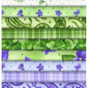 Flowerhouse Fabric Viola Lavender Violas Quilt Cotton Floral Sewing ...
