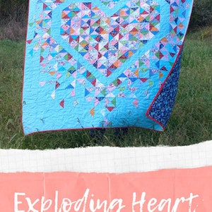 Exploding Heart Quilt Pattern by Slice of Pi Quilts, Paper Pattern ...