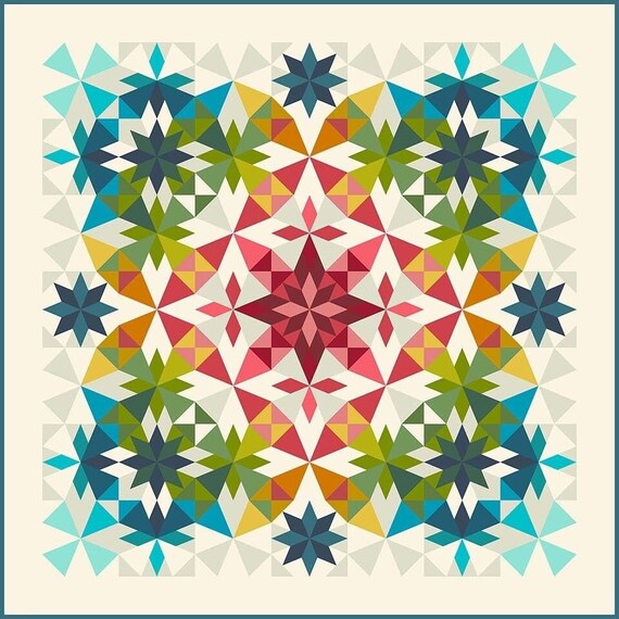 Alaska Rainbow Quilt Pattern by Edyta Sitar for Laundry Basket - Etsy