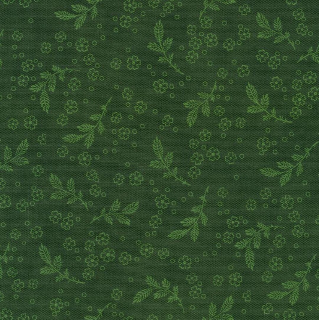 Georgina Fabric Flowerhouse Evergreen Tonal Quilt Cotton Sewing ...