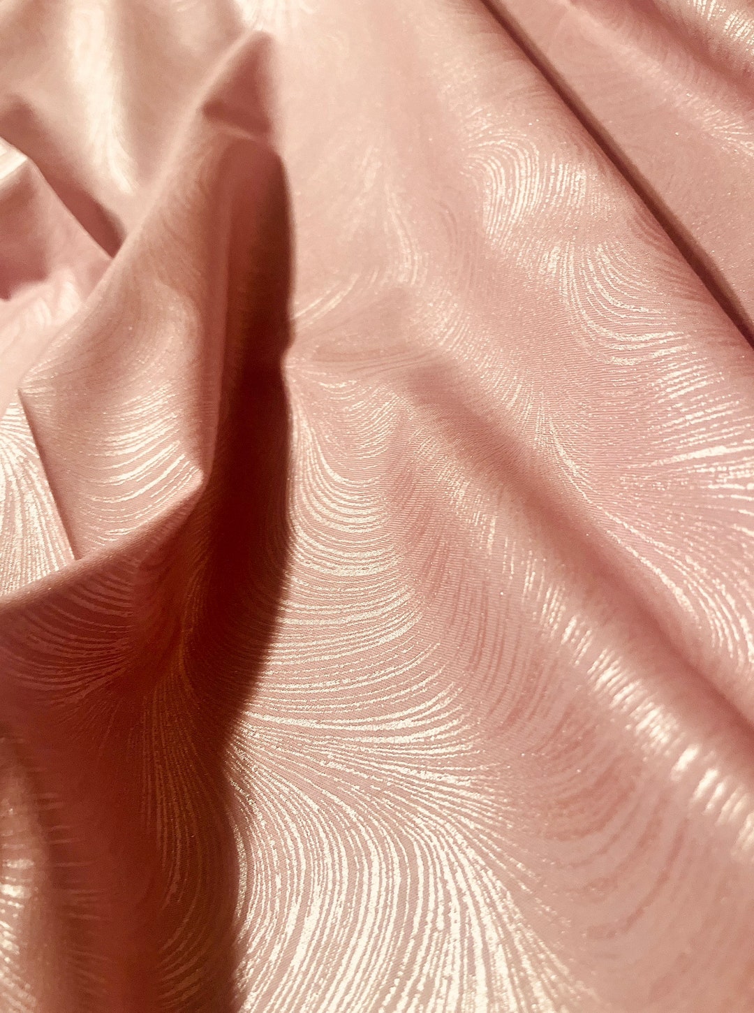 Pearlescent Wave Fabric Pink Quilt Cotton Sewing Material, Listed by ...
