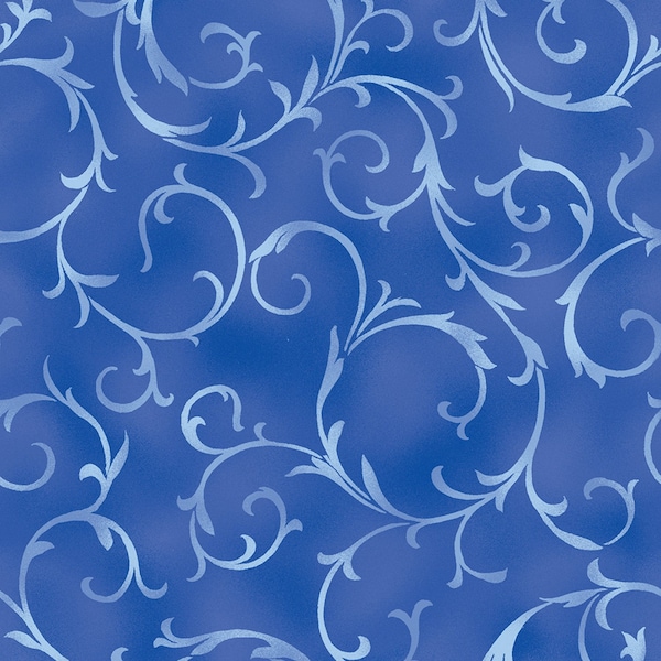 Blue Swirl Fabric - Etsy