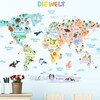Decowall DLT-1615 Animal World Map Wall Stickers - Etsy