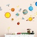 Decowall DW-1307 Planets in the Space Wall Stickers | Etsy