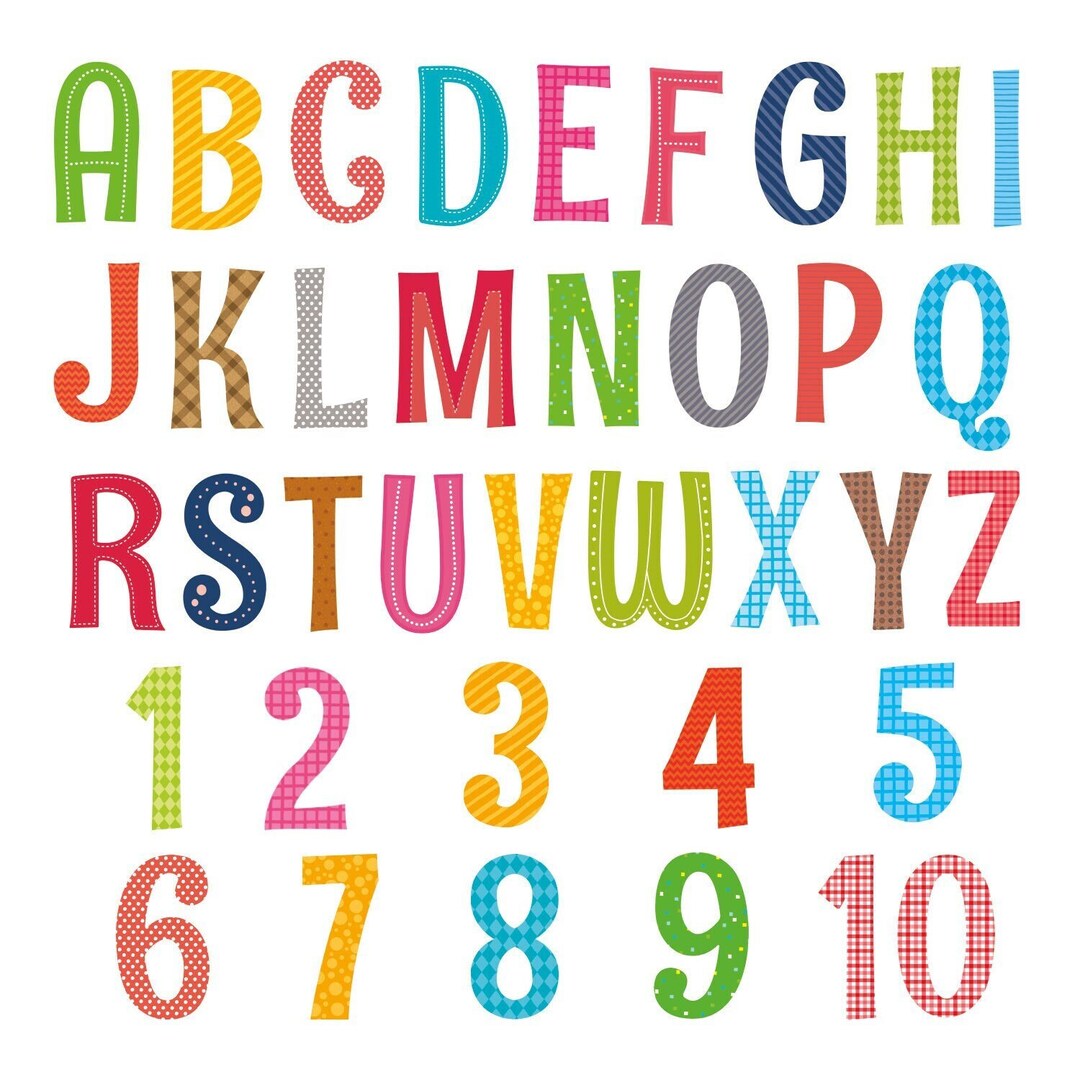 DECOWALL DS9-1701A Uppercase Alphabet and Numbers Wall Stickers - Etsy