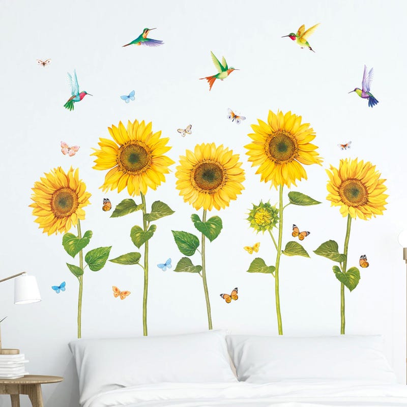 Sunflower Wall Decal - Etsy