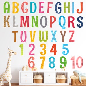 DECOWALL DS9-1701A Uppercase Alphabet and Numbers Wall Stickers - Etsy