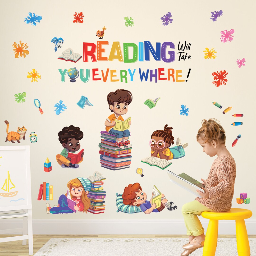 DECOWALL SG2-2404 Kids Reading Corner Wall Stickers - Etsy