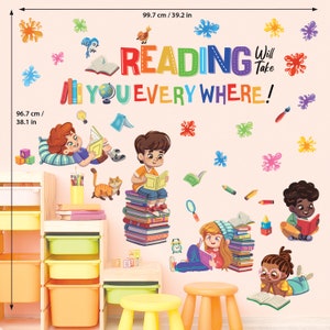 DECOWALL SG2-2404 Kids Reading Corner Wall Stickers - Etsy