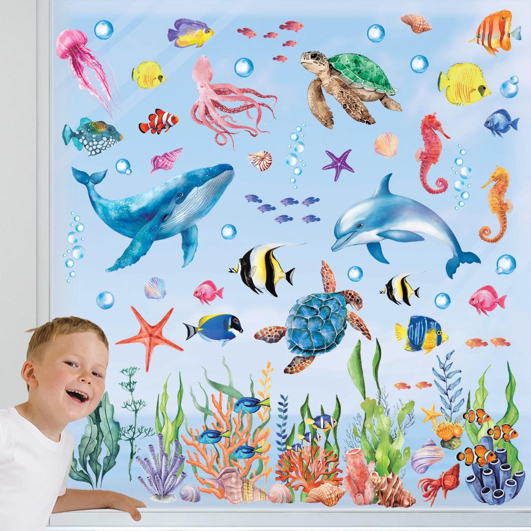 DECOWALL CDS9-9004 Under the Sea Window Clings - Etsy