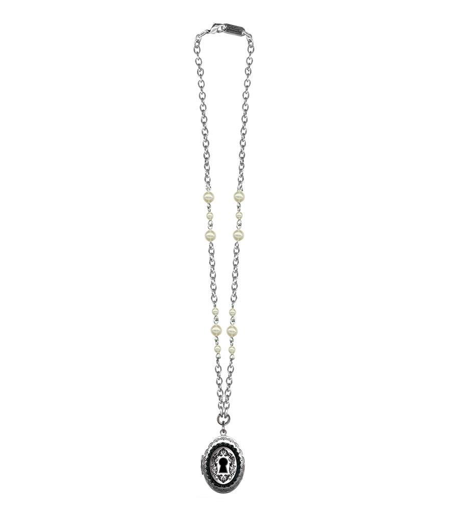 Silver Keyhole Locket Necklace, Vintage Style, Handcrafted in USA - Etsy