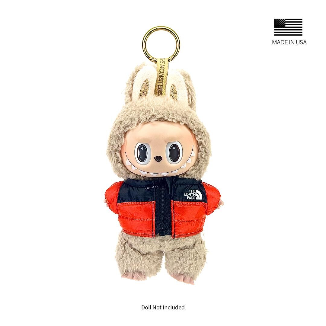 Labubu Clothing Puffer Jacket Macaron and Big Energy Dolls | Red | Made ...