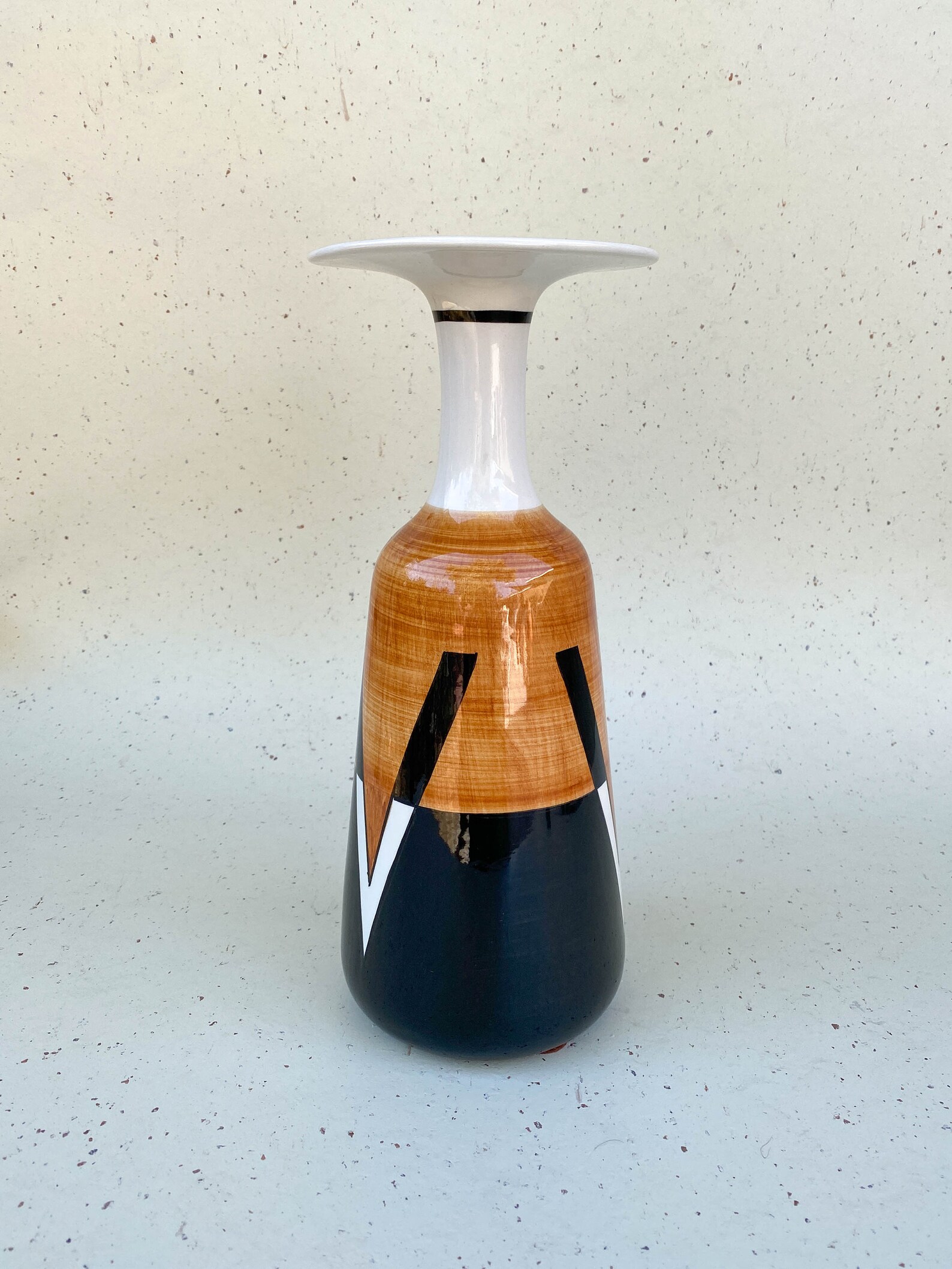 Handpainted Mancer Raymor Ceramic Vase, Italy - Etsy