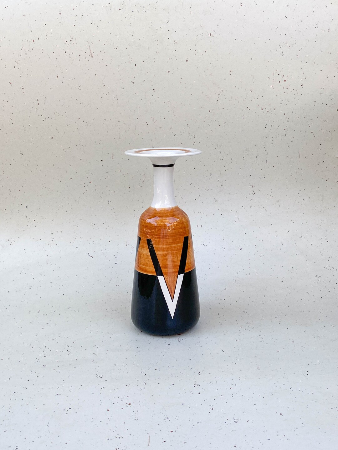 Handpainted Mancer Raymor Ceramic Vase, Italy - Etsy