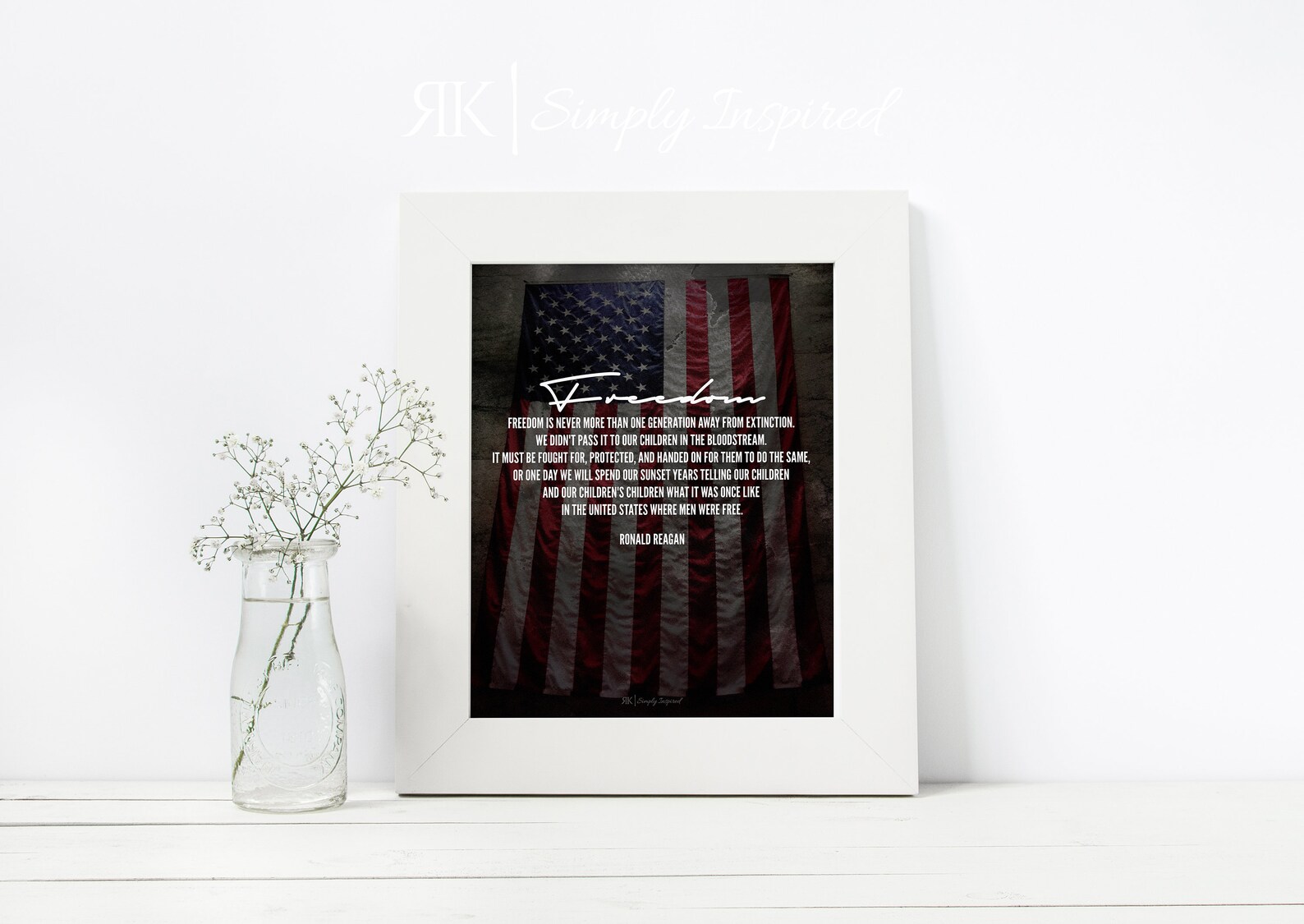 Freedom Quote by Ronald Reagan, Quote Poster Printable Wall Art ...