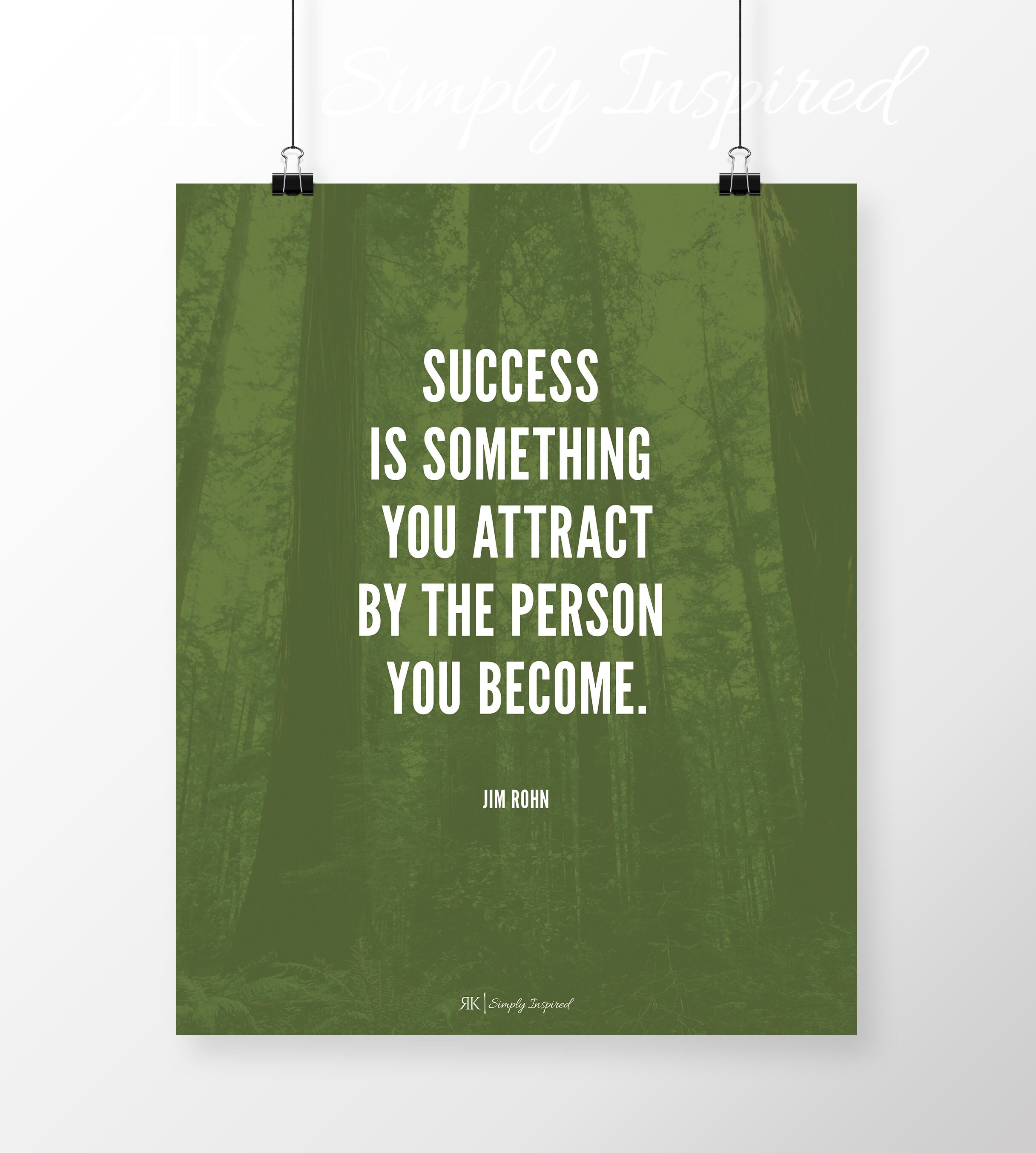 Digital Download Quote Print "success is Something You Attract by the ...