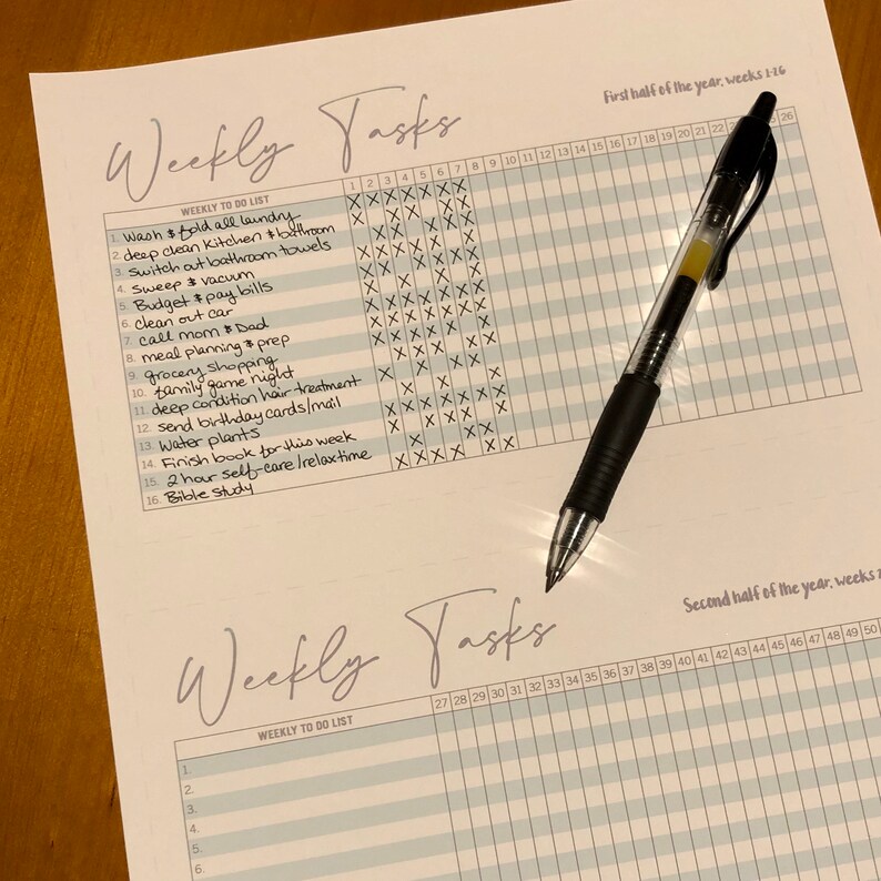 Weekly Task Tracker Printable Download PDF, Weekly Habits Routine ...