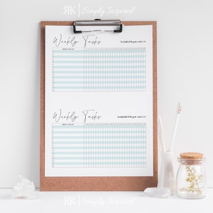 Weekly Task Tracker Printable Download PDF, Weekly Habits Routine ...
