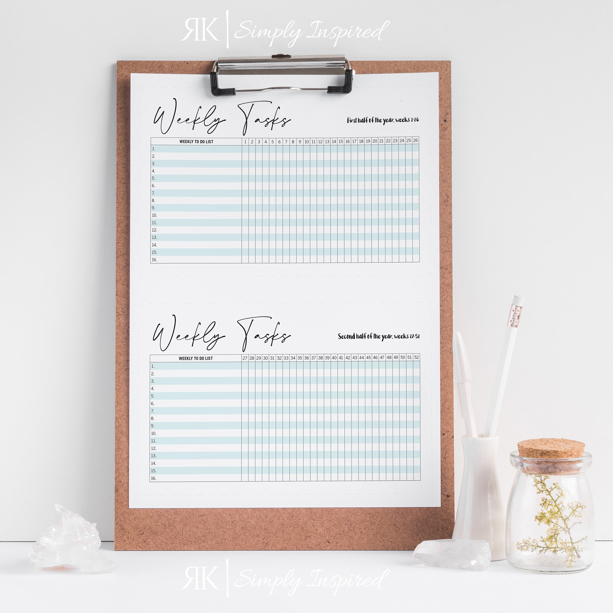 Weekly Task Tracker Printable Download PDF, Weekly Habits Routine ...